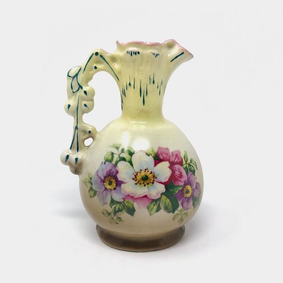 Accents | Antique Austrian Pitcher With Floral Design Marked Xmas 1912 ...
